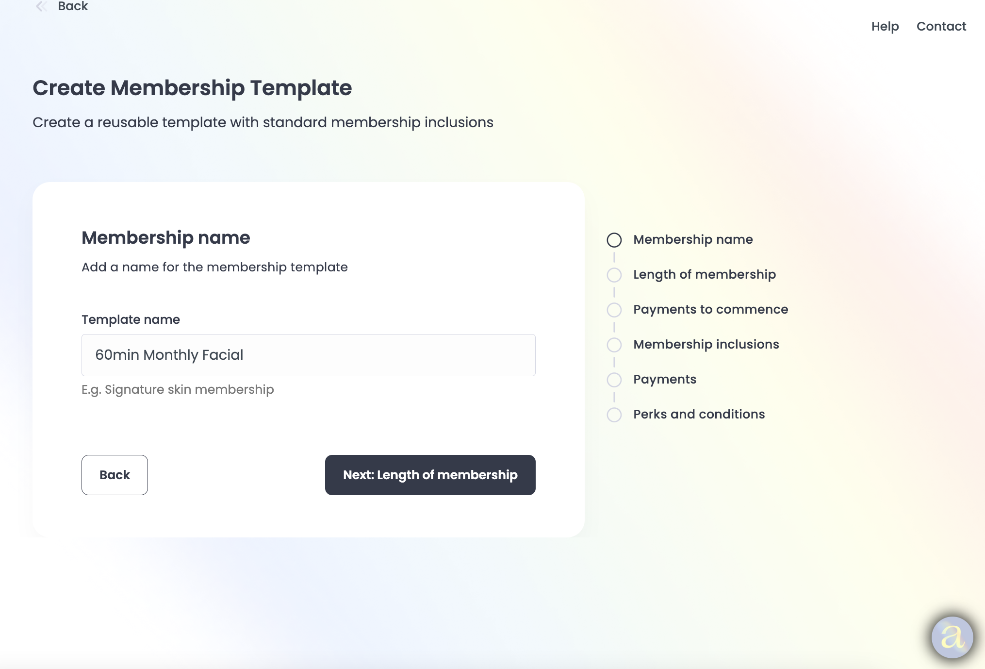 How do I create a membership template?